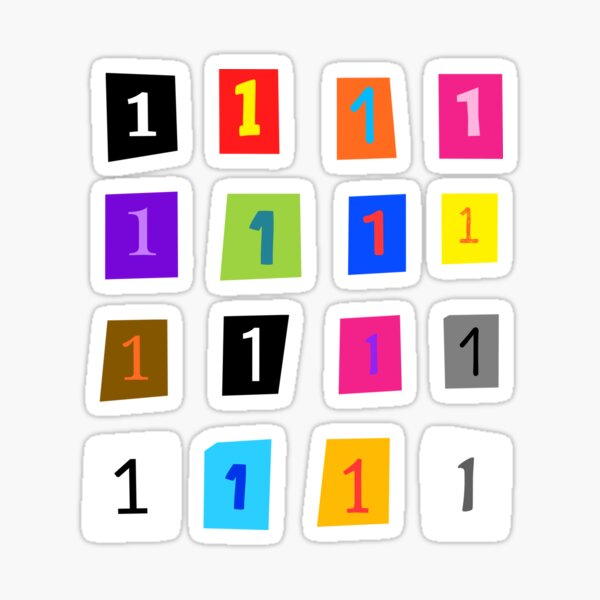 "Magazine cut-out number 1 set" Sticker for Sale by Words-Artist ...