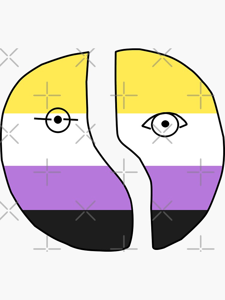 "Hedwig and the Angry Inch Origin of Love Nonbinary Pride Flag" Sticker ...