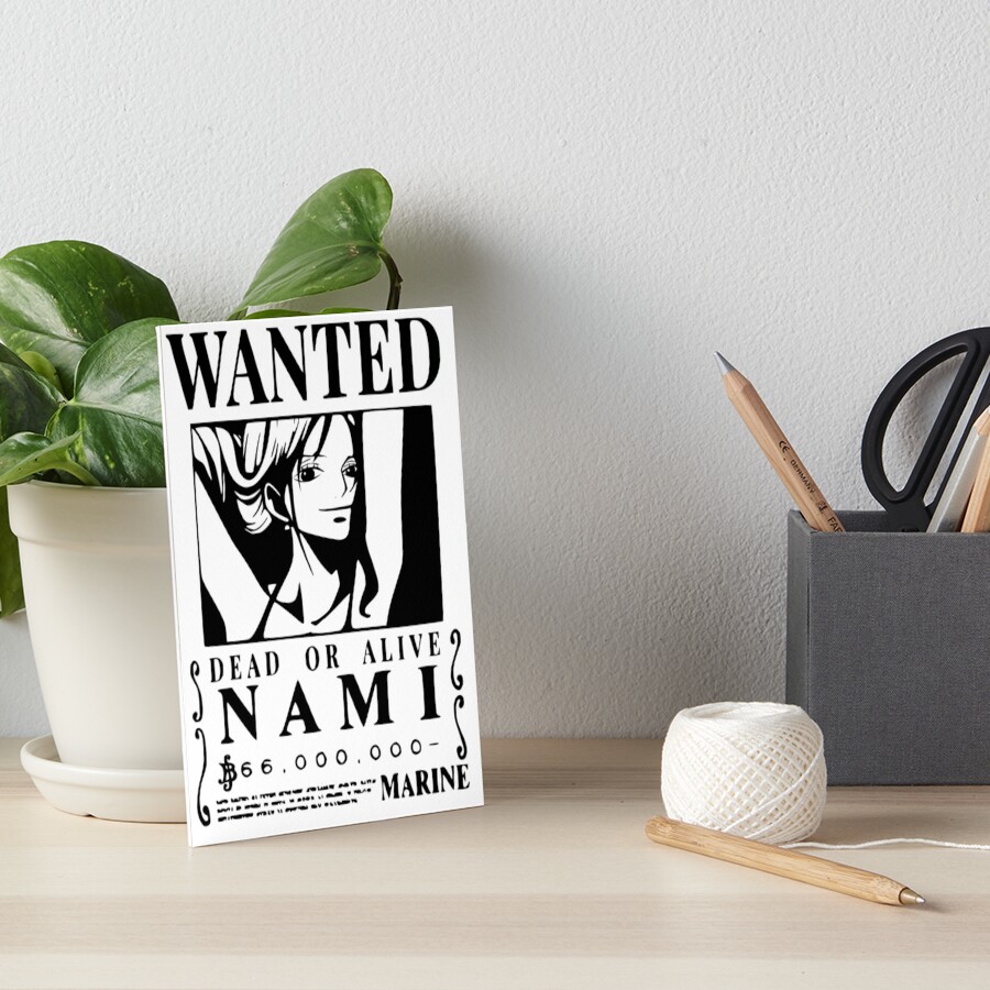 "Nami Wanted Poster - Black Vectors - No Background" Poster for Sale by InkStop | Redbubble