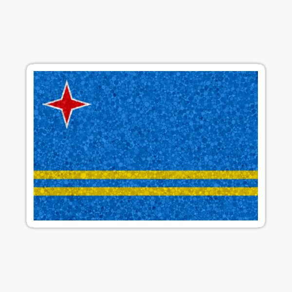 "Flag of Aruba on styrofoam texture" Sticker for Sale by Mieszko9 ...