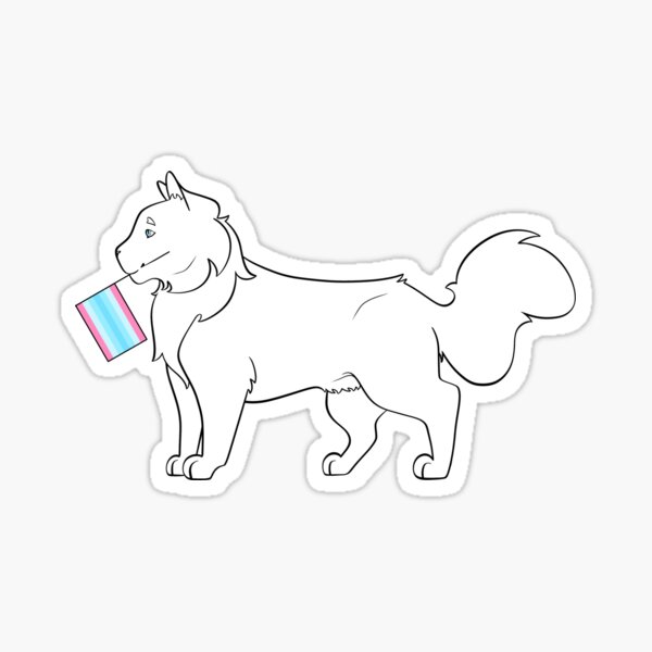 "Transmasc Pride Cat" Sticker for Sale by Oreo-Lynx | Redbubble