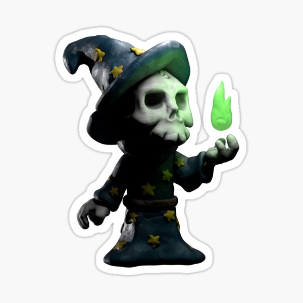 "Cute Clay Wizard 3D" Sticker for Sale by Gravedrinker | Redbubble