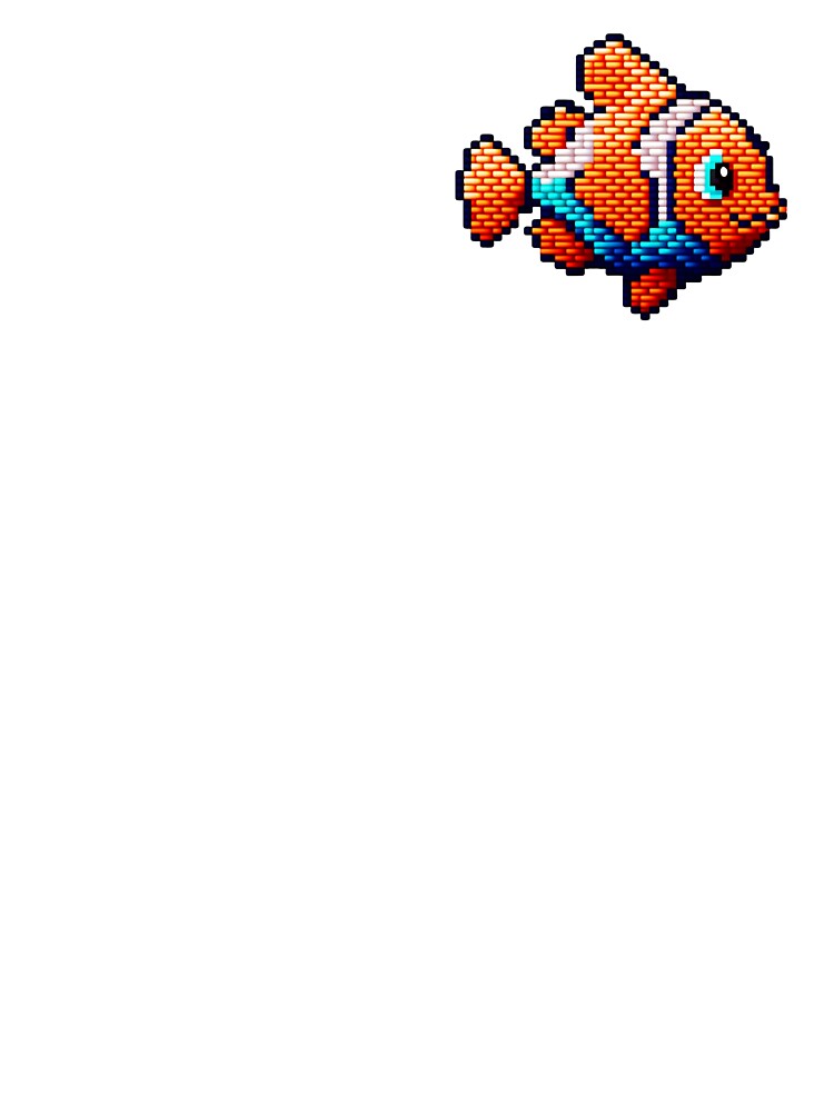 "Cute Clownfish Pixel Art" Kids T-Shirt for Sale by 8Bit-Pixel | Redbubble