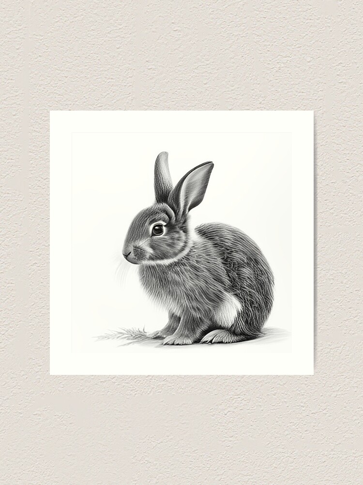 "Rabbit pencil drawing" Art Print for Sale by Pencil-Art | Redbubble