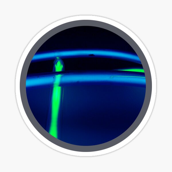 "Neon Blue Green " Sticker for Sale by ATJones | Redbubble