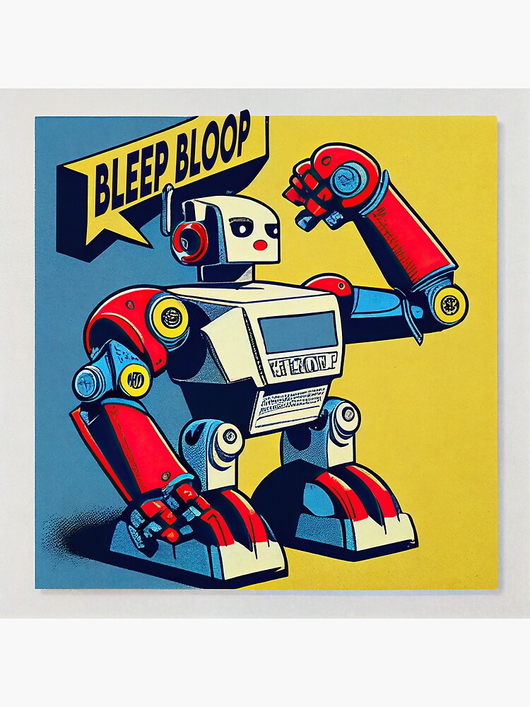 "Bleep Bloop" Sticker for Sale by womoma | Redbubble