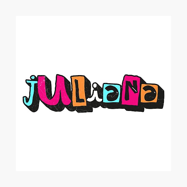 "JULIANA Custom Text Birthday Name" Photographic Print for Sale by ...