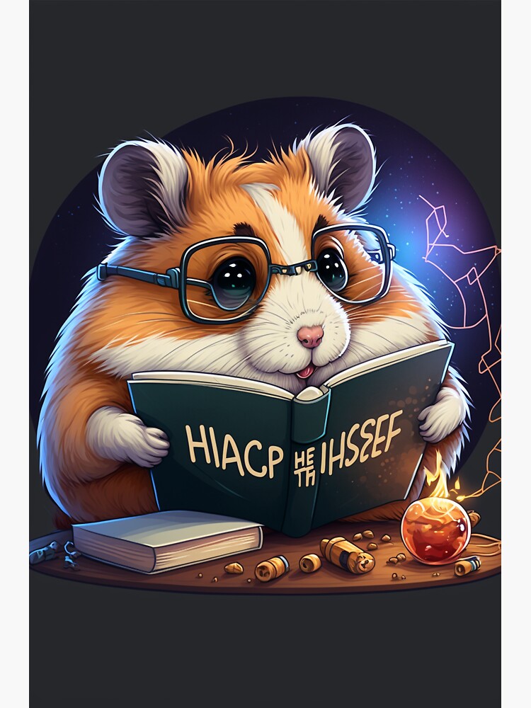 "Hamster studying physics,cute hamster for pet lovers and physics lovers " Sticker for Sale by ...