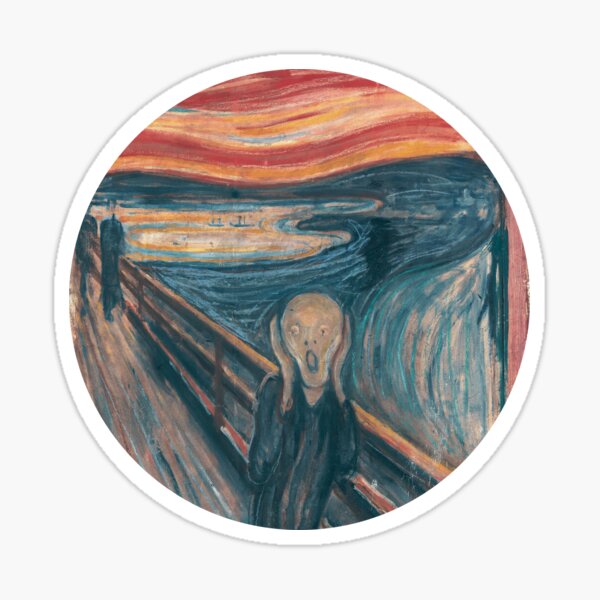 "The Scream" Sticker for Sale by ArchivedRecord | Redbubble