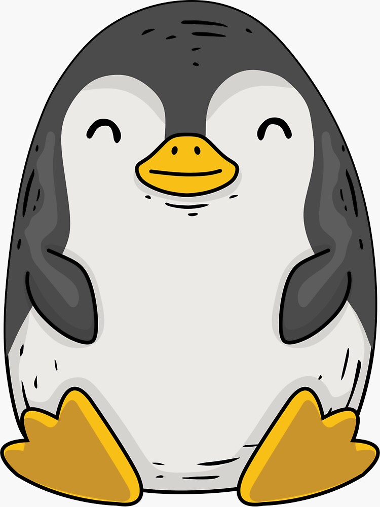 "Cute Happy Linux Penguin Mascot" Sticker for Sale by CutePlanetEarth ...