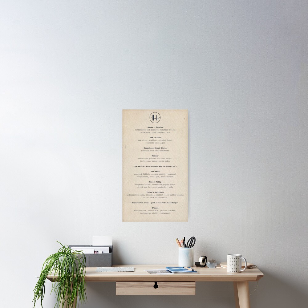 "Hawthorne Menu - The Menu 2022" Poster for Sale by wormfarm | Redbubble