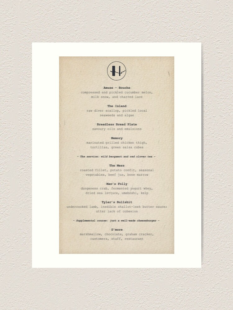 "Hawthorne Menu - The Menu 2022" Art Print for Sale by wormfarm | Redbubble