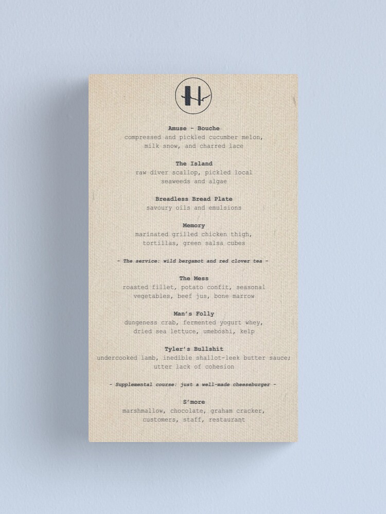 "Hawthorne Menu - The Menu 2022" Canvas Print for Sale by wormfarm ...