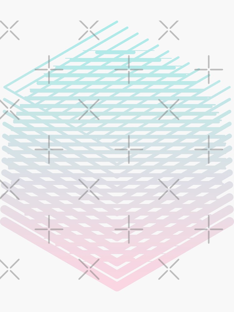 "Aesthetic optical geometric hexagonal shape" Sticker for Sale by Blacklinesw9 | Redbubble