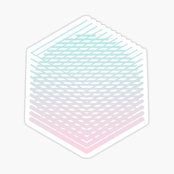 "Aesthetic optical geometric hexagonal shape" Sticker for Sale by Blacklinesw9 | Redbubble