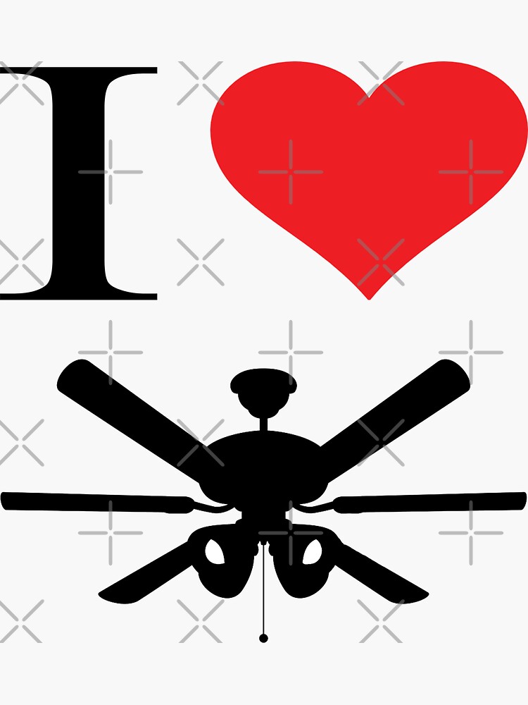 "I Heart Ceiling Fan" Sticker for Sale by Ptfera | Redbubble