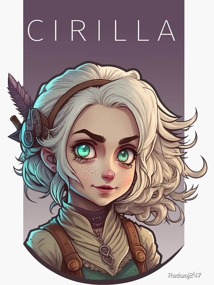 "Ciri inspired illustration" Sticker for Sale by Radwoj247 | Redbubble