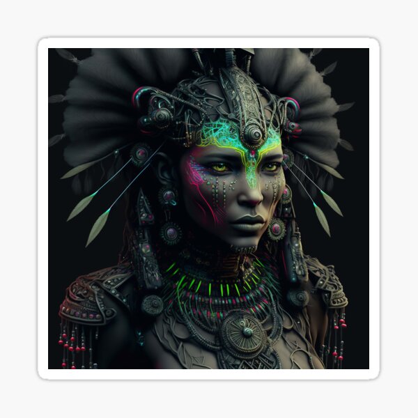 "Android Native American Woman" Sticker for Sale by AIsOpinion | Redbubble