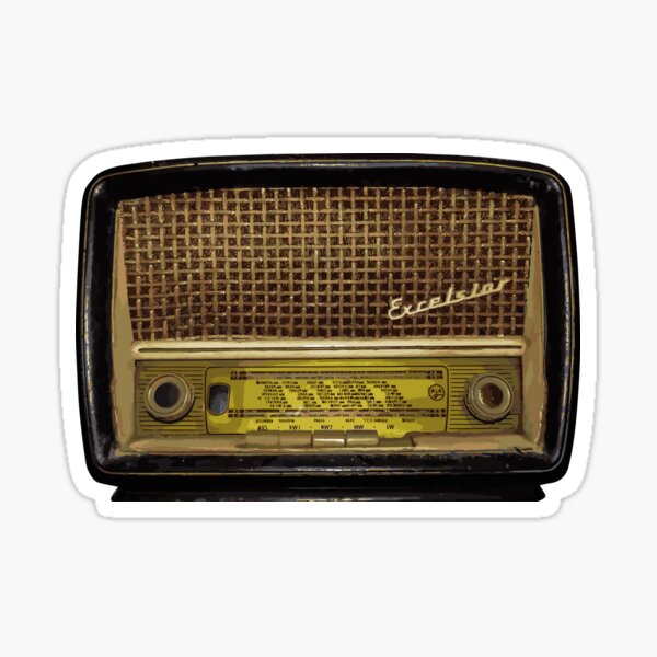 "Vintage Radio 01" Sticker for Sale by TheSimpleMan | Redbubble
