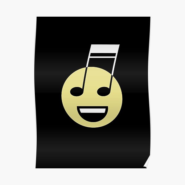 "Musical smiley" Poster for Sale by darkorikalo | Redbubble