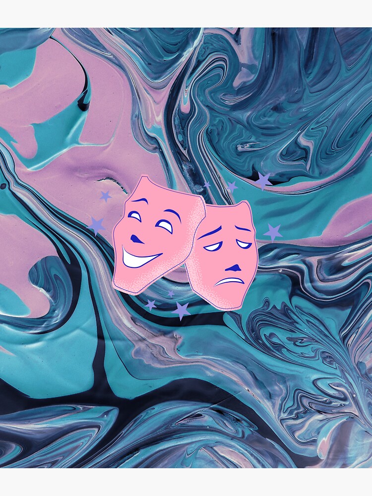 "HAPPY/SAD" Sticker for Sale by henkkaa | Redbubble