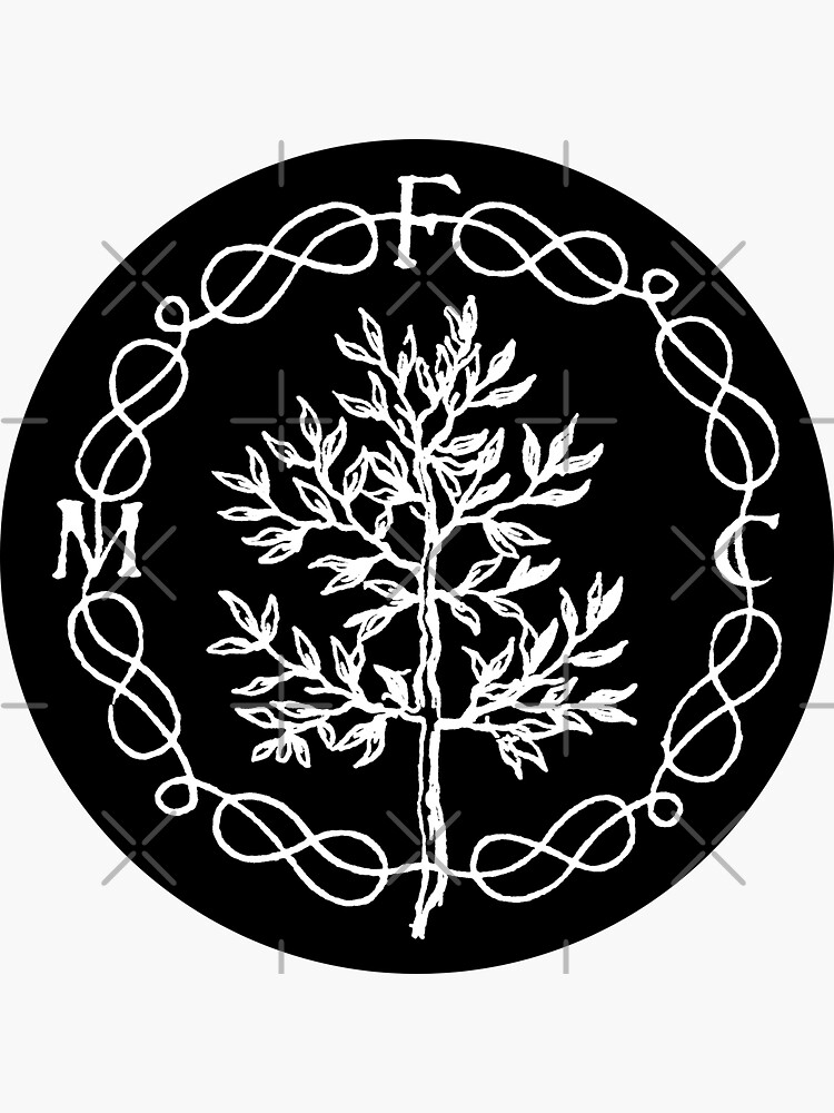 Mfc Tree White And Black Sticker For Sale By 75designs Redbubble