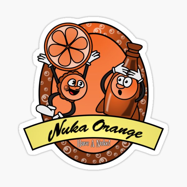 "NUKA ORANGE - Nuka Family Flavors" Sticker for Sale by WildWastelands ...