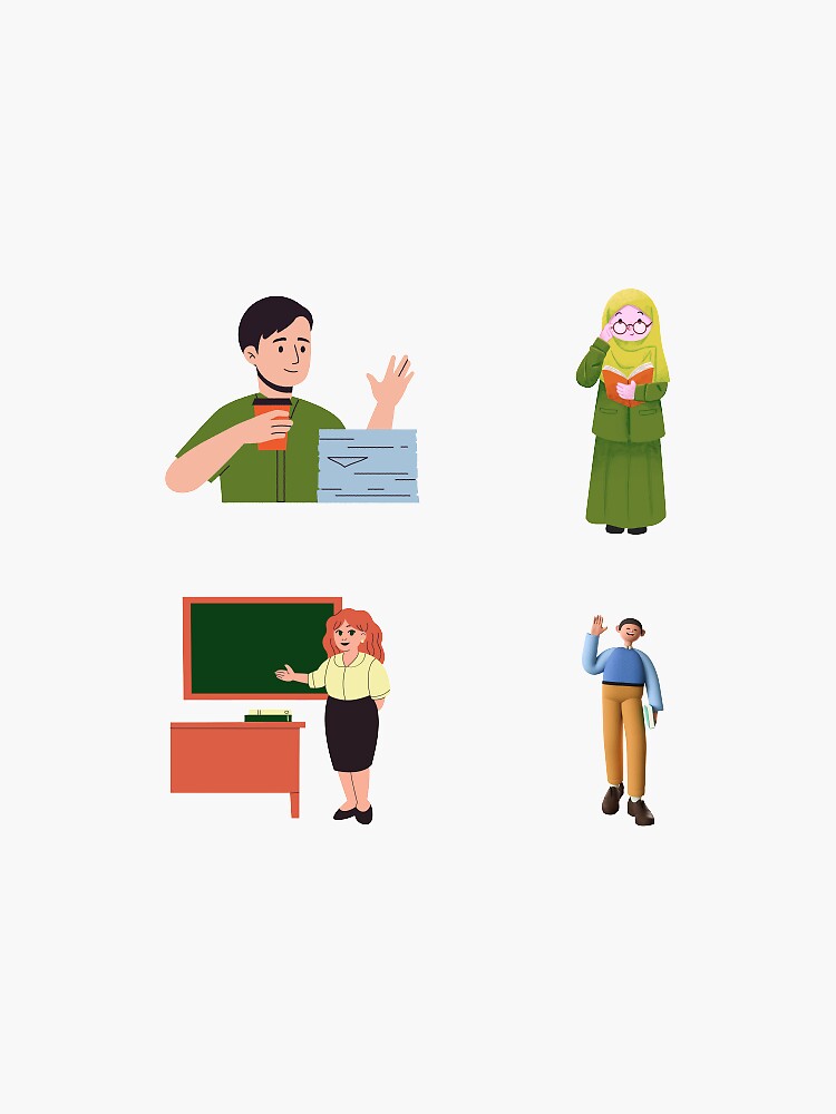 "Elementary School Teacher art pack" Sticker for Sale by CinderPress ...