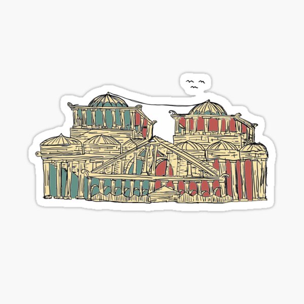 "Architecture ancient structure" Sticker for Sale by Hanasroad | Redbubble