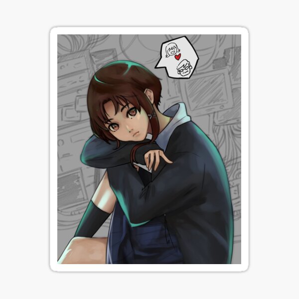 "Serial Experiments Lain" Sticker for Sale by talay-fonttns | Redbubble