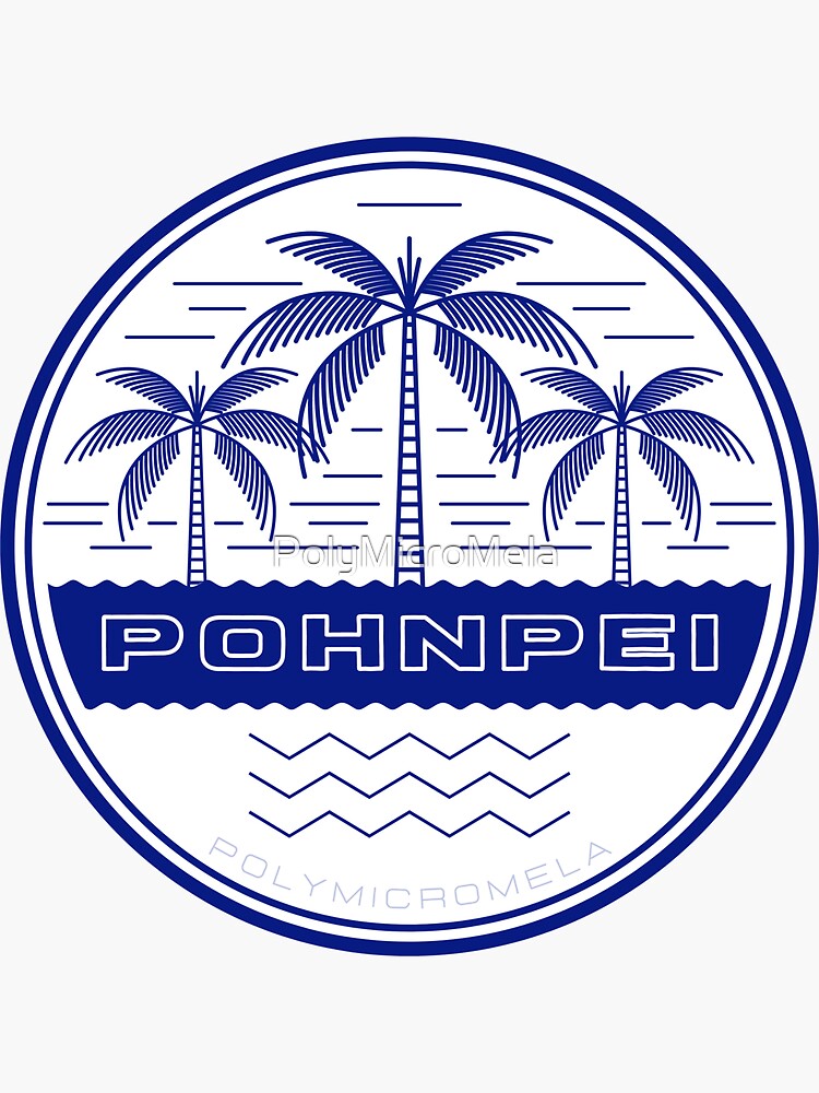 "Pohnpei" Sticker for Sale by PolyMicroMela | Redbubble