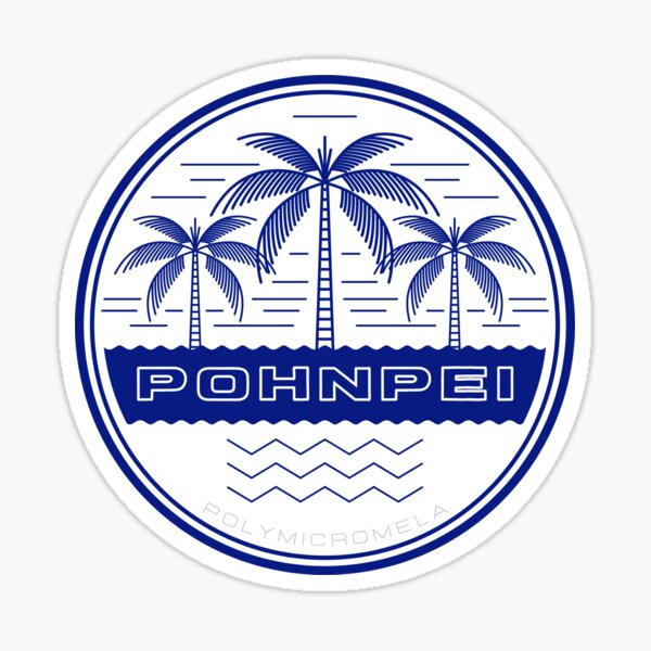 "Pohnpei" Sticker for Sale by PolyMicroMela | Redbubble