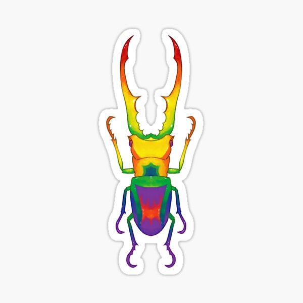 "Gay pride beetle" Sticker for Sale by anglerf1sh | Redbubble