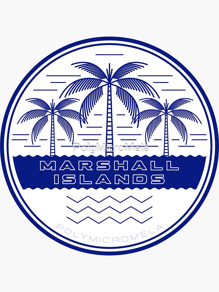 "Marshall Islands" Sticker for Sale by PolyMicroMela | Redbubble