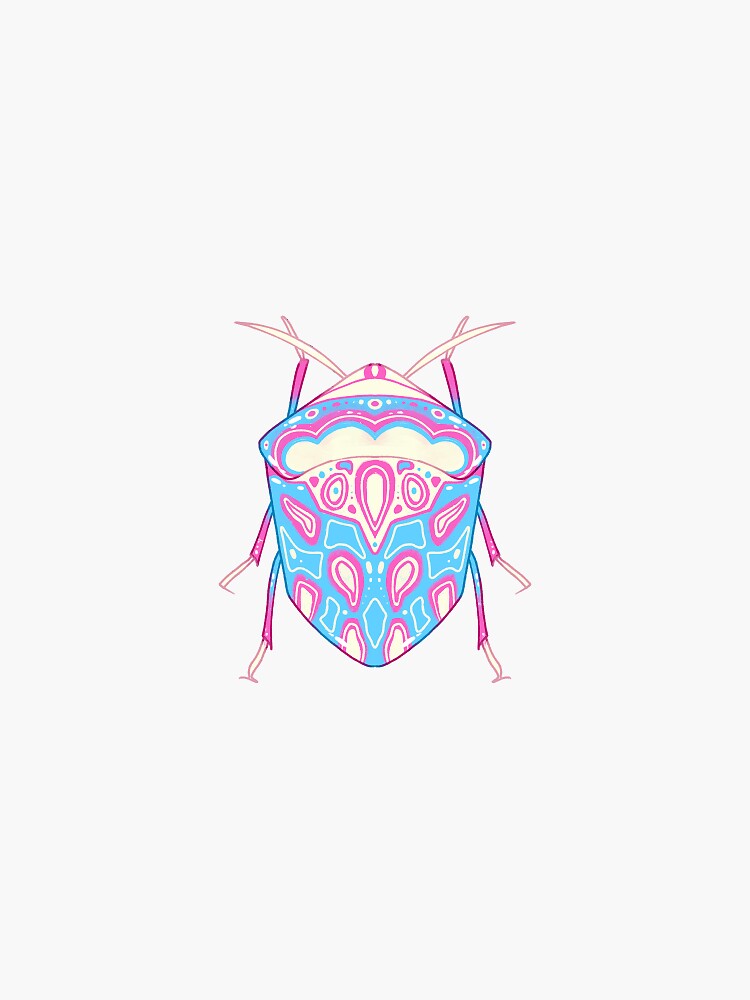 "Trans pride beetle" Sticker for Sale by anglerf1sh | Redbubble