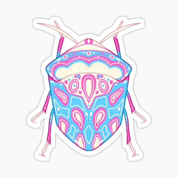 "Trans pride beetle" Sticker for Sale by anglerf1sh | Redbubble