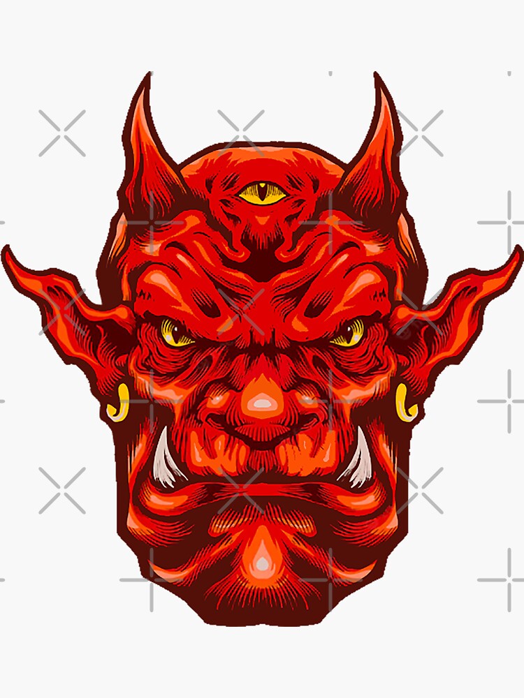 "Charlatan three eyes scary spooky face awesome art" Sticker for Sale ...