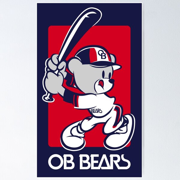 "90's Batting OB BEAR on NAVY" Poster for Sale by SeoulSights | Redbubble