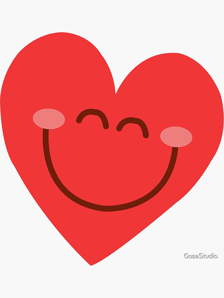 "Smiley Heart " Sticker for Sale by GoseStudio | Redbubble
