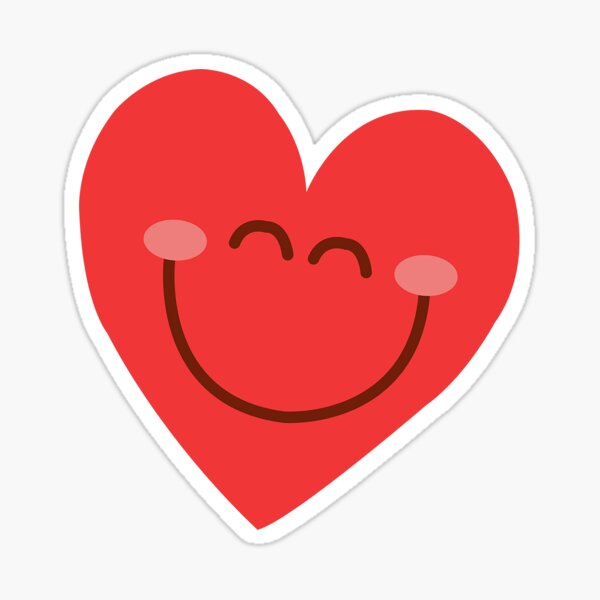 "Smiley Heart " Sticker for Sale by GoseStudio | Redbubble