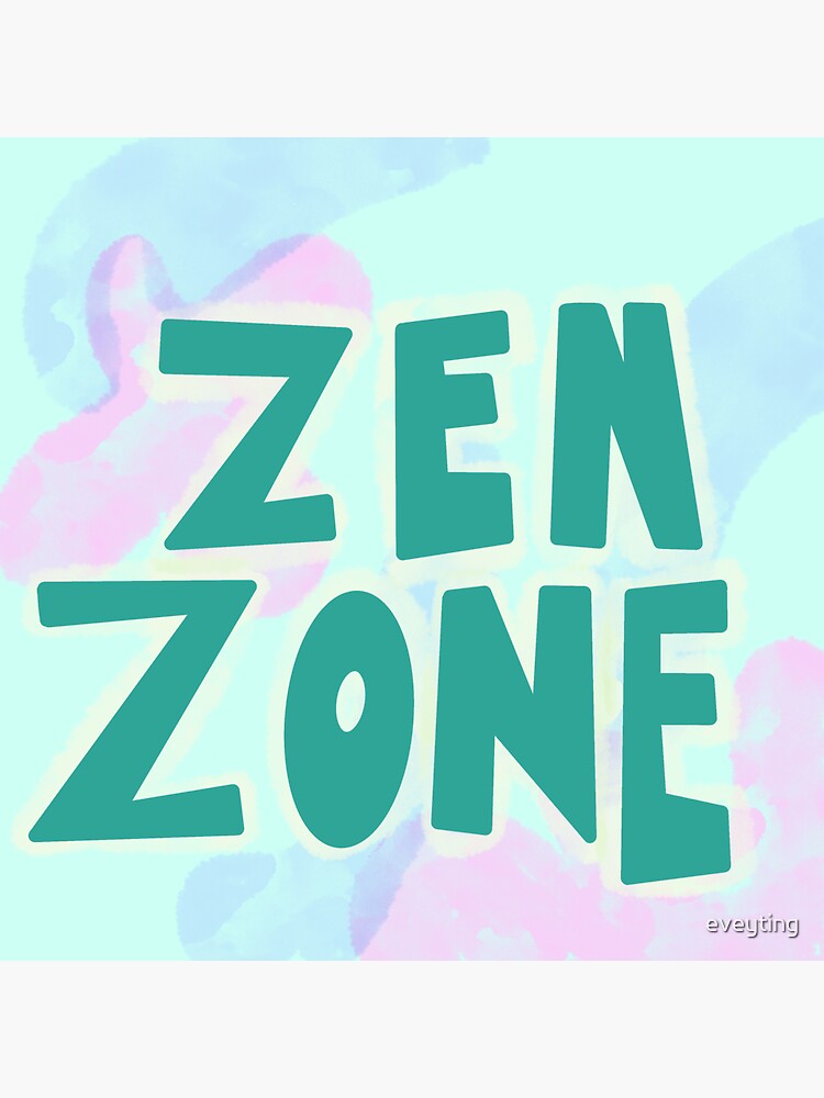"Zen Zone (fake logo series)" Sticker for Sale by eveyting | Redbubble