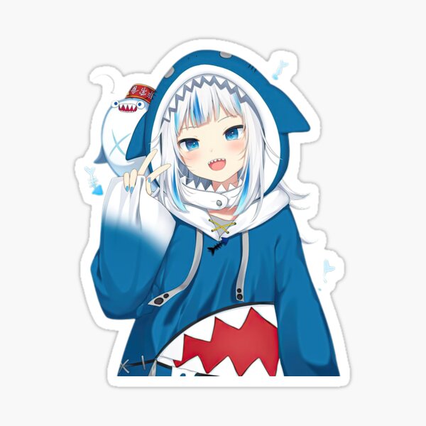 "gawr gura" Sticker for Sale by jeffreylives3 | Redbubble