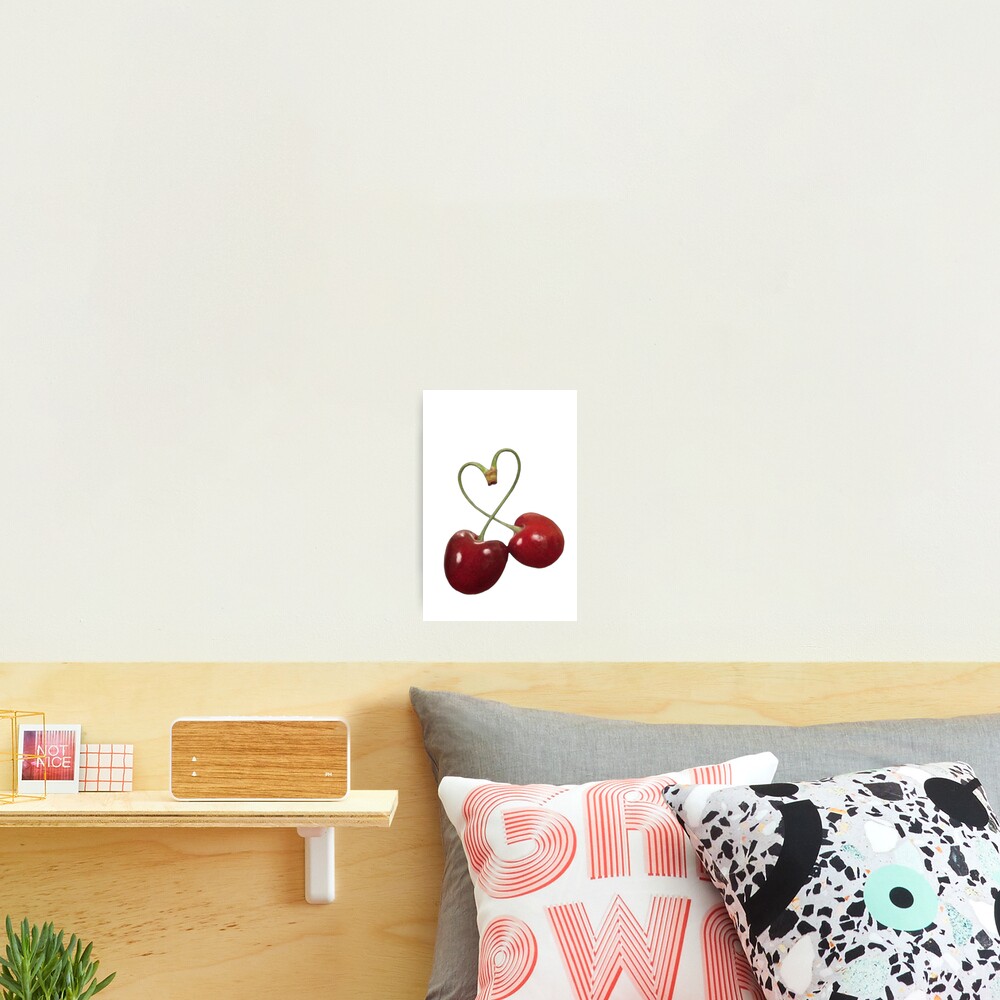 "Cherry heart" Sticker for Sale by Pixiedrop | Redbubble