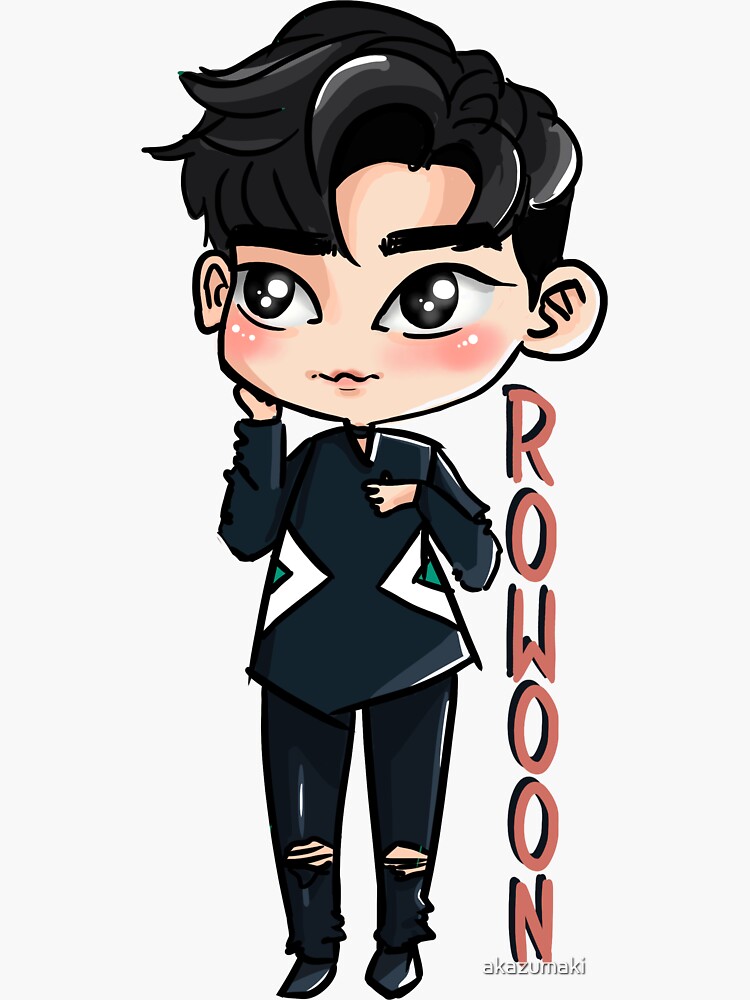 "ROWOON | SF9" Sticker for Sale by akazumaki | Redbubble