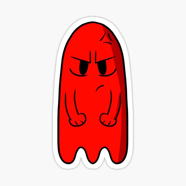 "Angry Ghost - Red" Sticker for Sale by ghosttotherapy | Redbubble