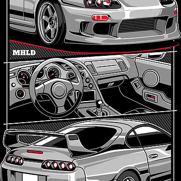 "Toyota Supra Comic Style Drawing" Poster for Sale by mohalldi | Redbubble