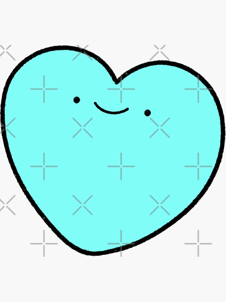 "Light Blue Heart" Sticker for Sale by FreshPond | Redbubble
