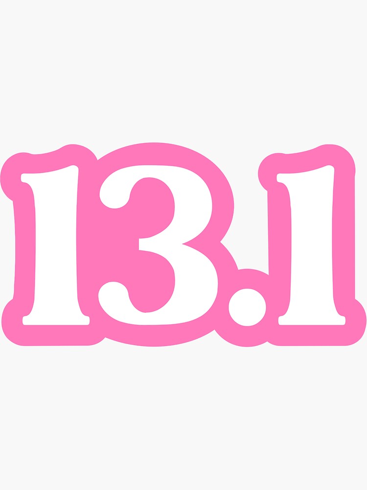 "Half Marathon 13.1" Sticker for Sale by 3Edesigns | Redbubble