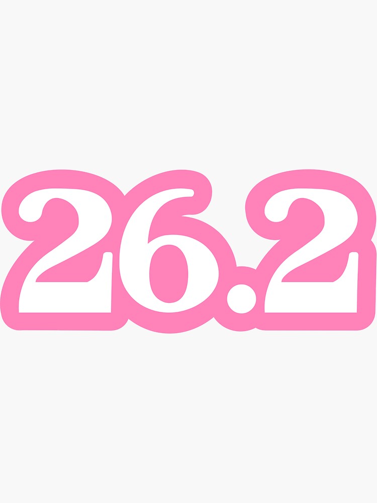"Marathon Sticker 26.2" Sticker for Sale by 3Edesigns | Redbubble