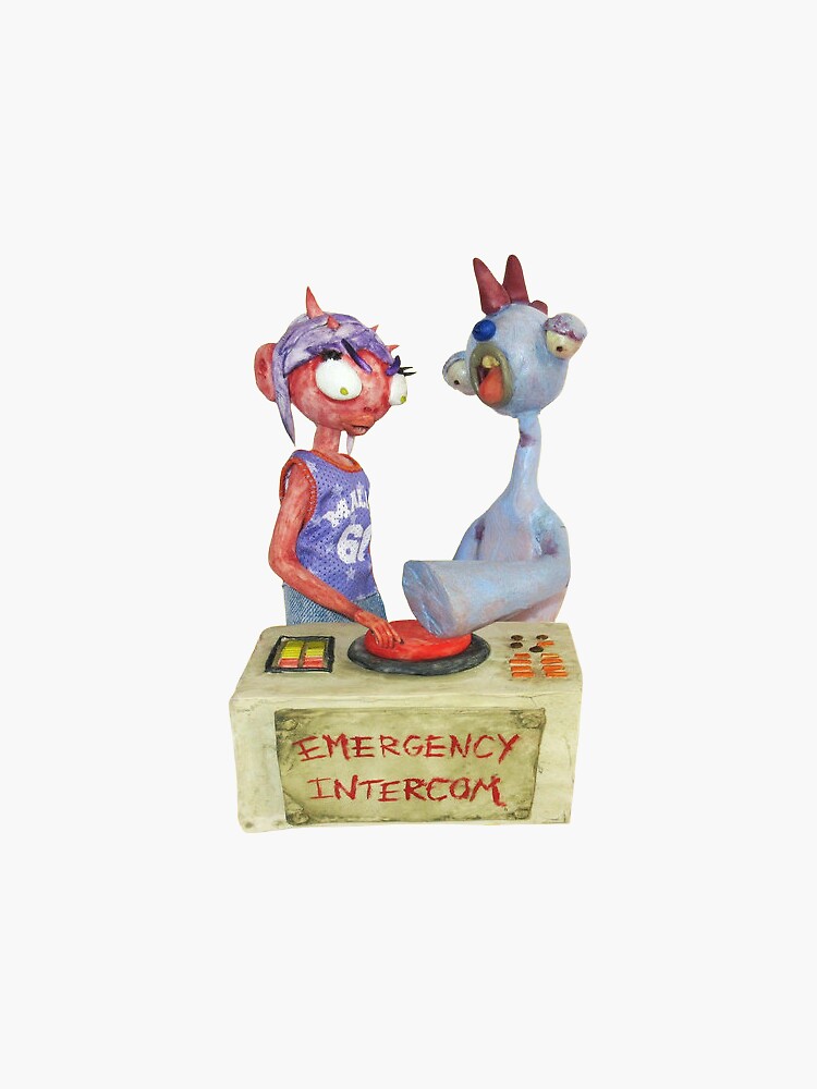 "Emergency Intercom Sticker" Sticker for Sale by kaileyso | Redbubble